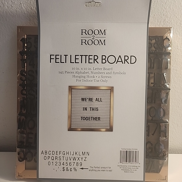 Room 2 Room | Accents | Room 2 Room Felt Letter Message Board X 10 With ...